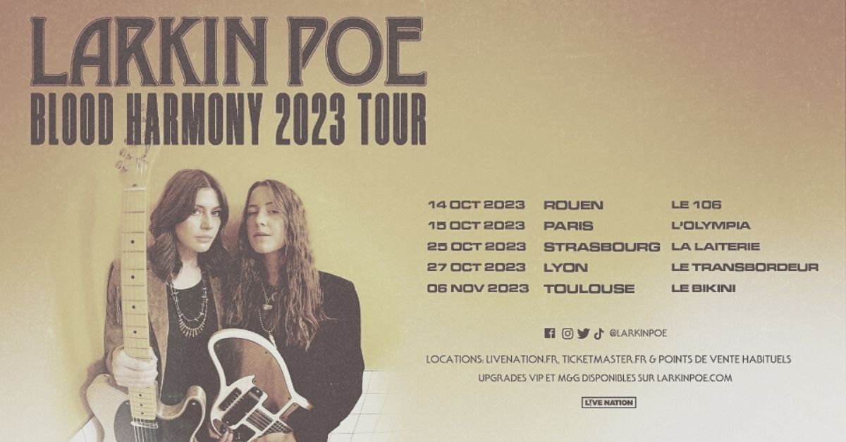 Larkin Poe en concert en France en 2023. – Vinylestimes Classic Rock ...